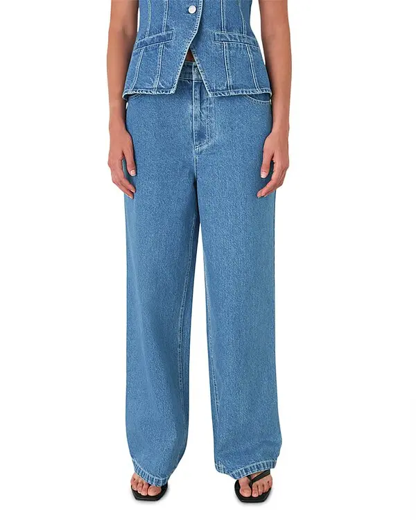 Whistles Relaxed Straight Leg Jeans - Denim