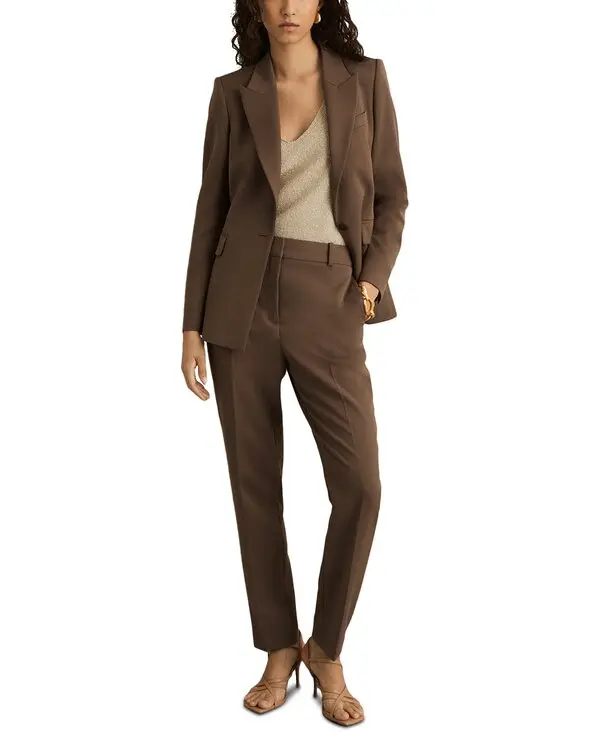 REISS Gabi Blazer - Mink Neutral
