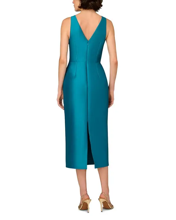 aidan mattox v neck beaded cocktail dress Beaded V-neck Dress