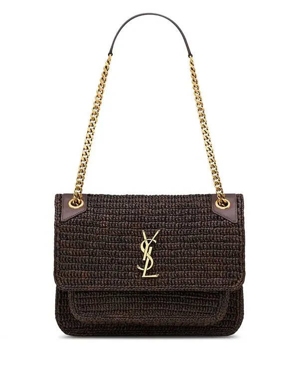 Saint Laurent Niki Medium Handbag - Chocolate Truffle