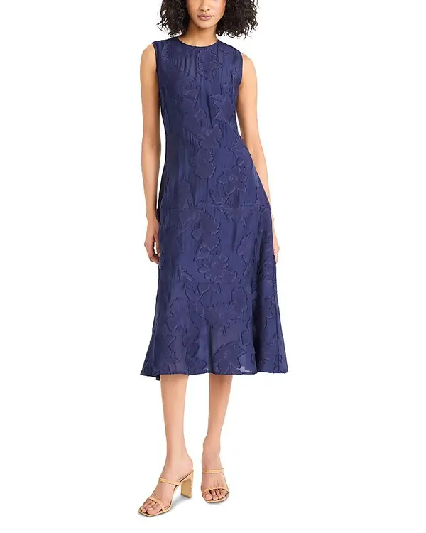 LUXELY Jacquard Midi Dress
