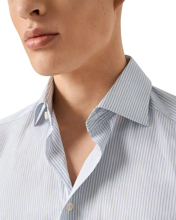 Eton Printed Long Sleeve Button Front Shirt