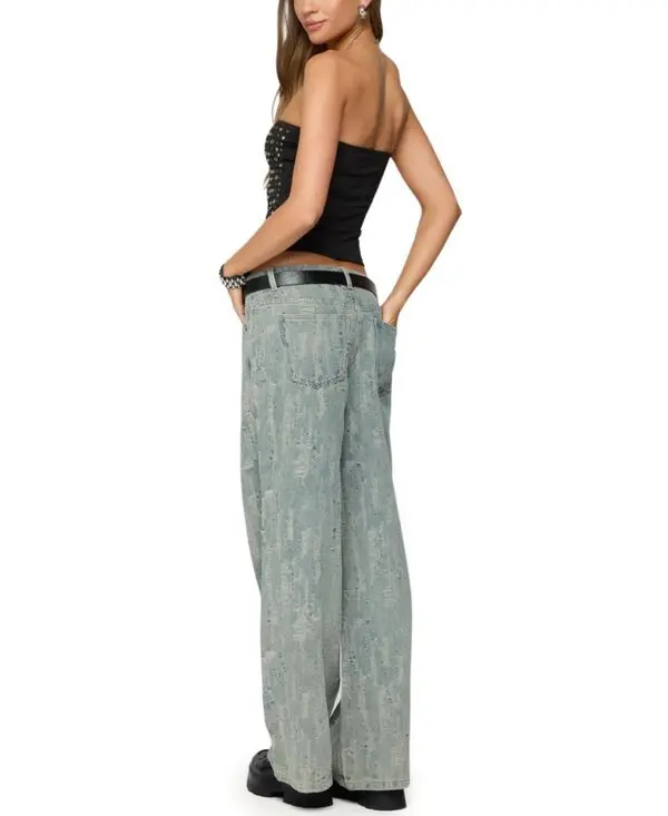 EDIKTED Studded Grommet Tube Top