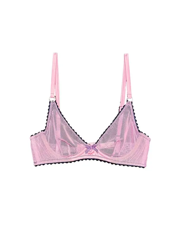 Fleur Du Mal Sabrina Mini Fishnet Demi Bra - Bisou