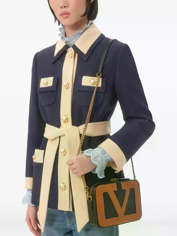 Valentino Garavani Caban Jacket With Belt - Blue