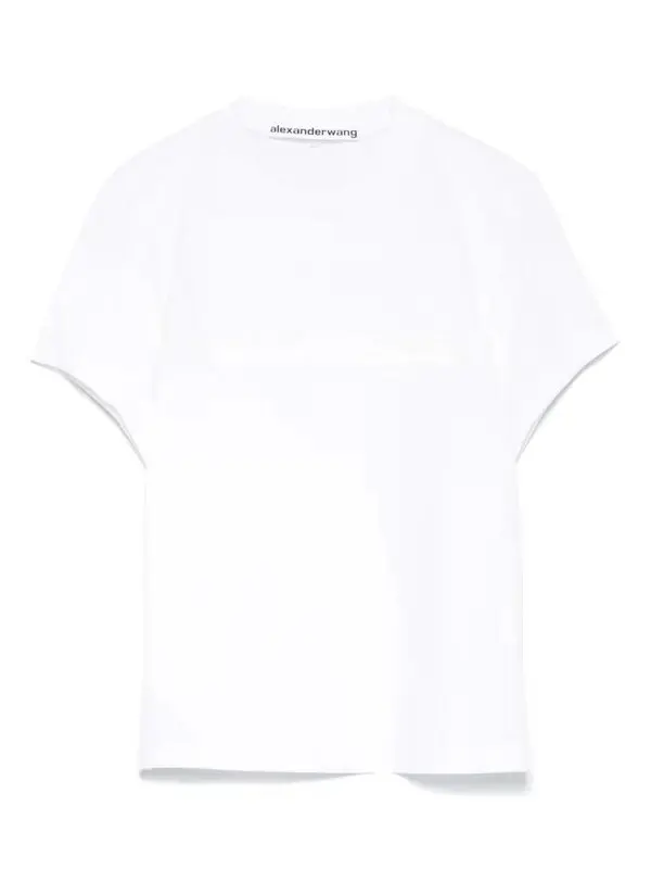 Alexander Wang Shrunken Logo Cotton T-shirt
