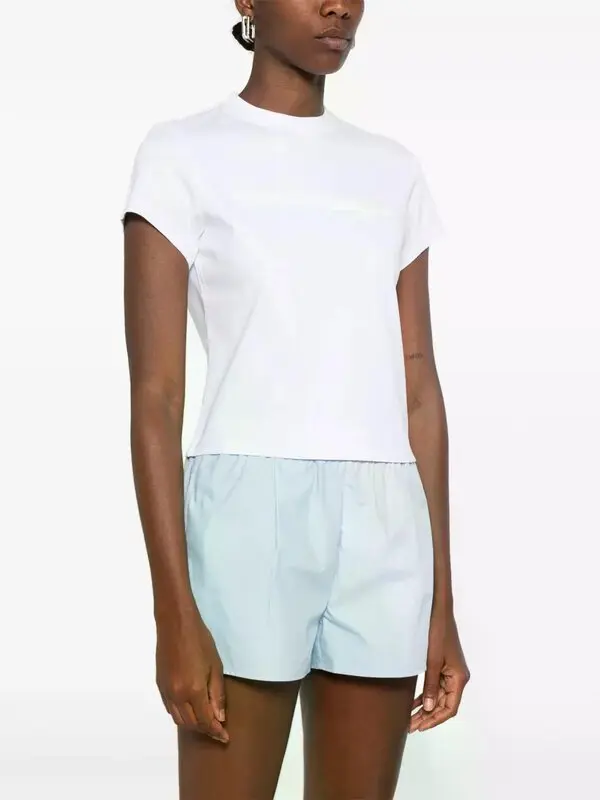 Alexander Wang Shrunken Logo Cotton T-shirt