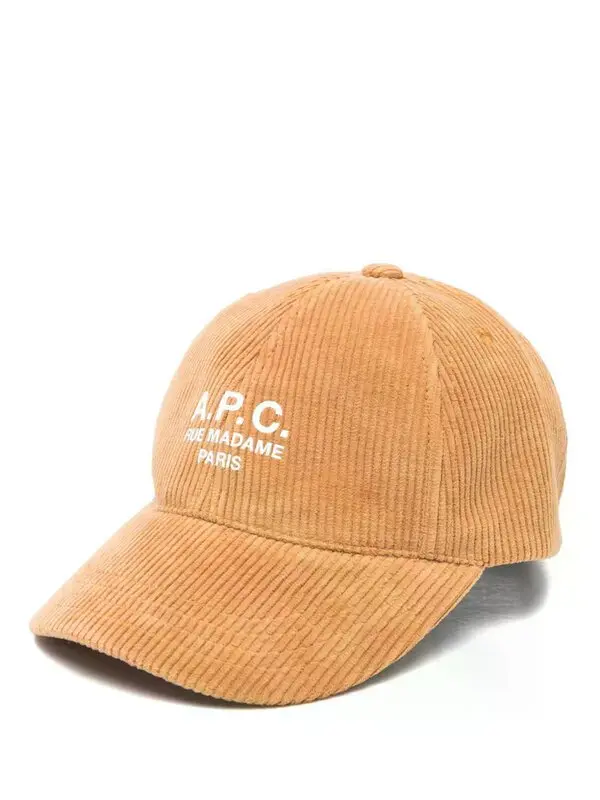A.p.c. Logo-print Cap - Brown