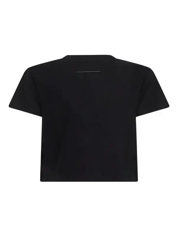MAISON MARGIELA Numbers Motif Cropped T-shirt - Black