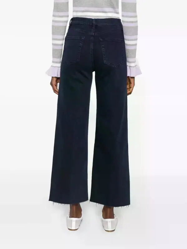 FRAME Cropped Wide Leg Jeans