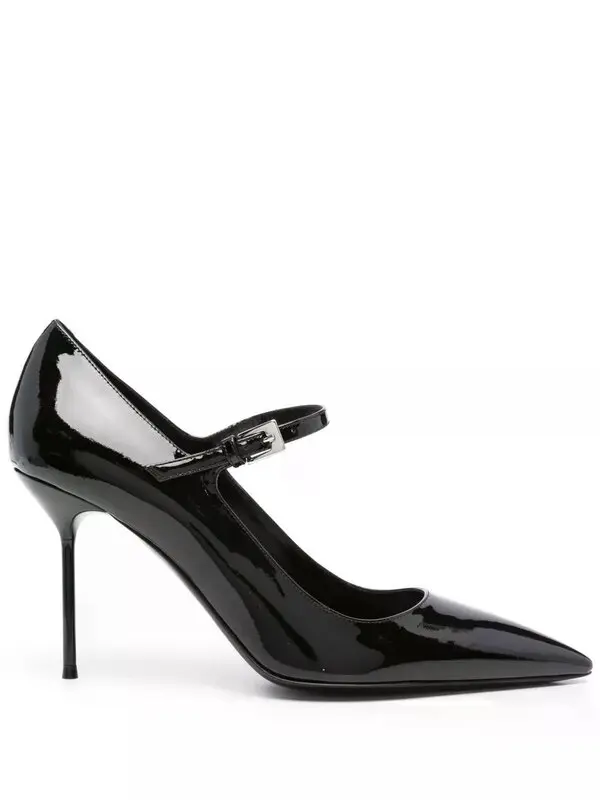 Paris Texas 90mm Leather Heeled Pumps - Black