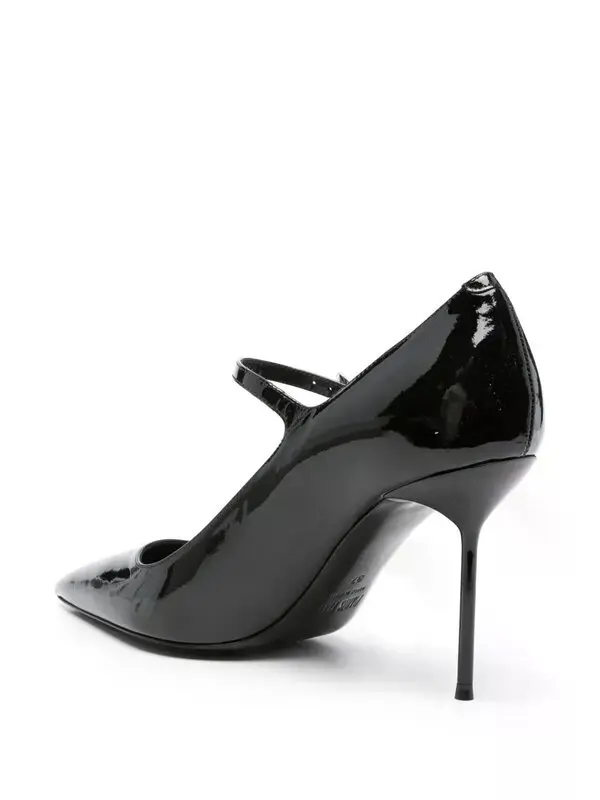 Paris Texas 90mm Leather Heeled Pumps - Black