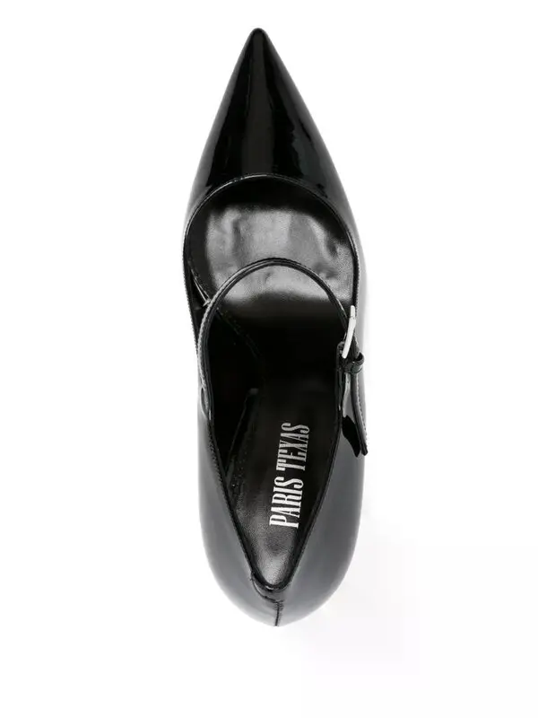 Paris Texas 90mm Leather Heeled Pumps - Black