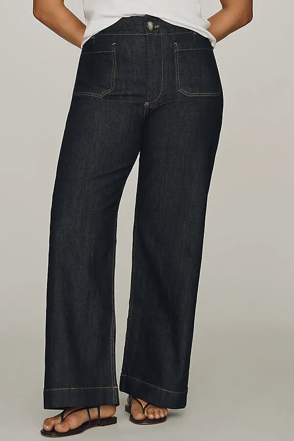 Maeve Colette High-rise Wide-leg Jeans - Rinse Wash