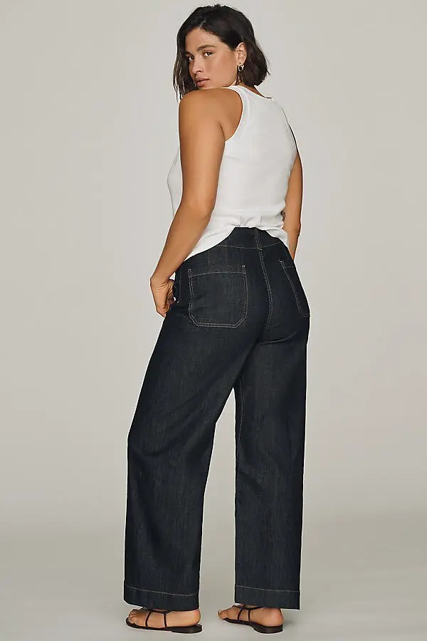 Maeve Colette High-rise Wide-leg Jeans - Rinse Wash