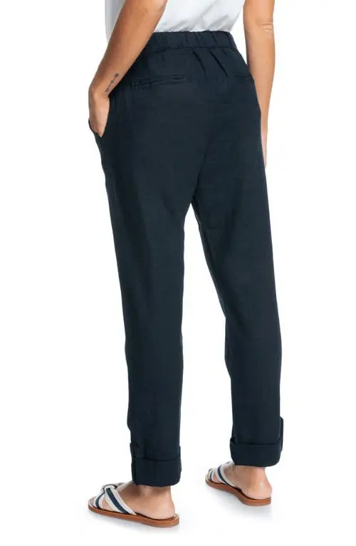 Roxy Tie Waist Linen Blend Pants