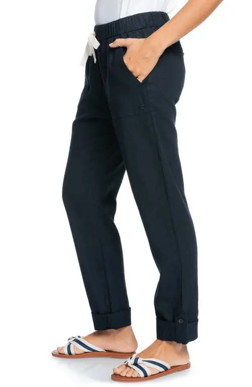 Roxy Tie Waist Linen Blend Pants