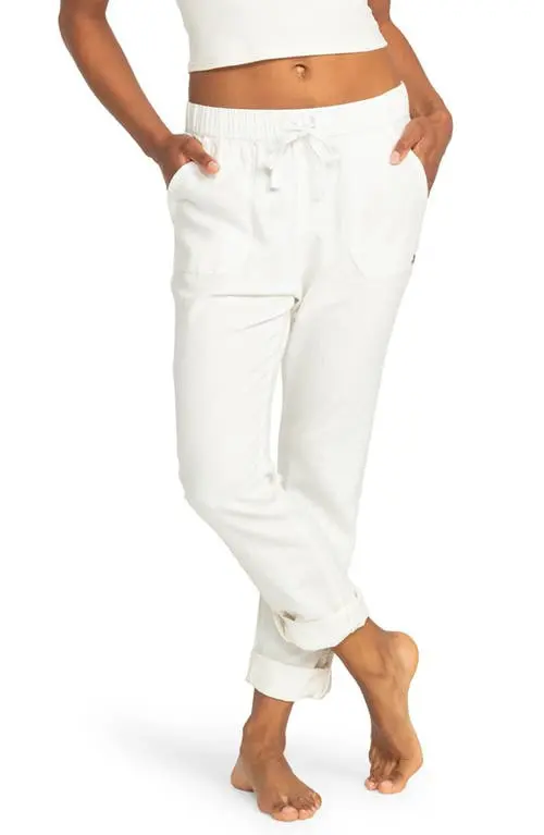 Roxy Tie Waist Linen Blend Pants