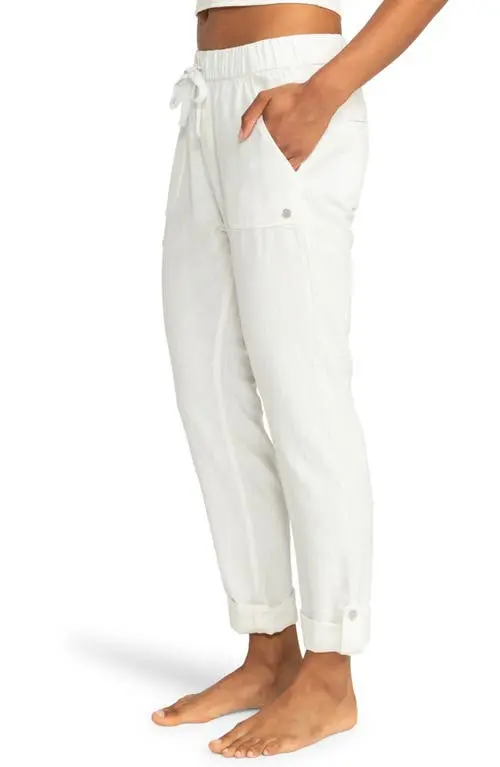 Roxy Tie Waist Linen Blend Pants