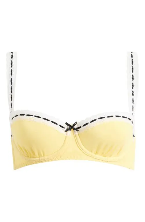 Free People So Sweet Underwire Balconette Bra - Pasta Combo