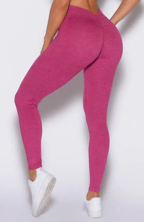 BOMBSHELL SPORTSWEAR V Back Leggings - Fuchsia