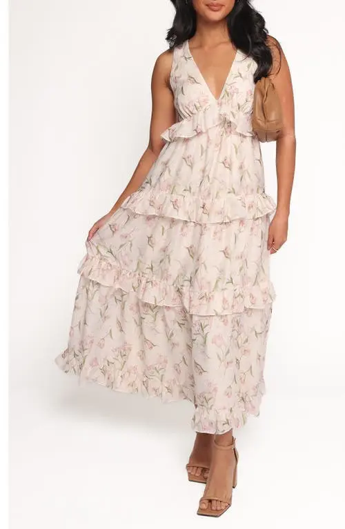 PETAL & PUP Willis Floral Ruffle Maxi Dress