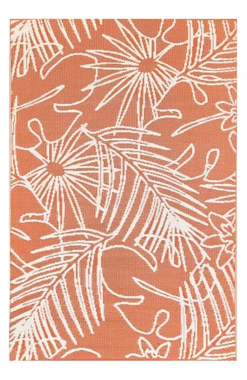 MAD MATS Palm Leaf Salmon & White