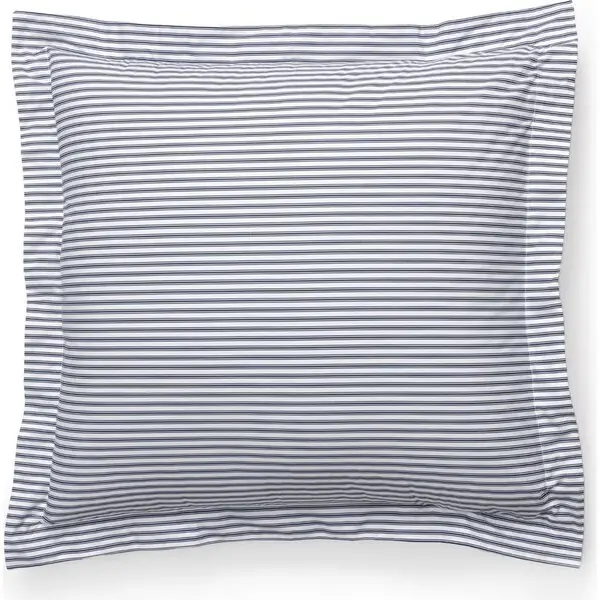 PETITE PLUME French Ticking Sham - Navy