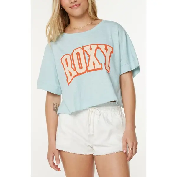 Roxy Oversized Cropped Graphic T-shirt