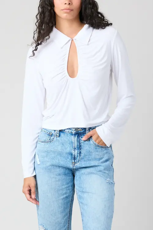 TT STUDIOS Cut Out Blouse - White