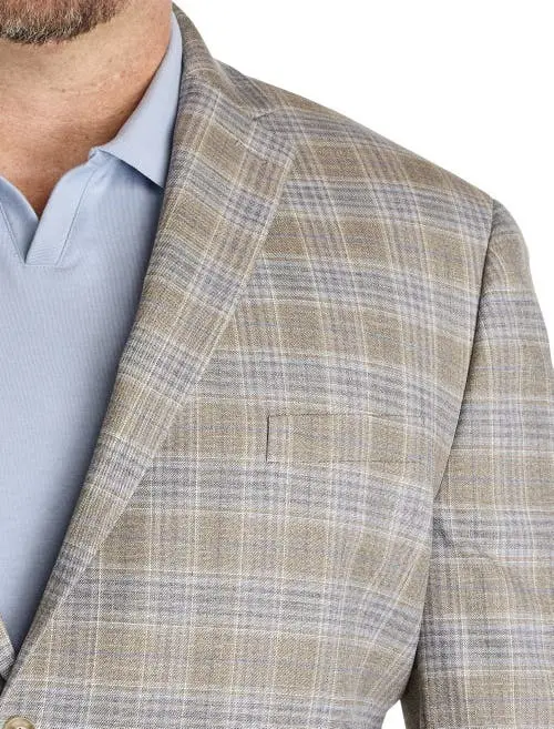 Michael Kors Plaid Sport Coat - Tan