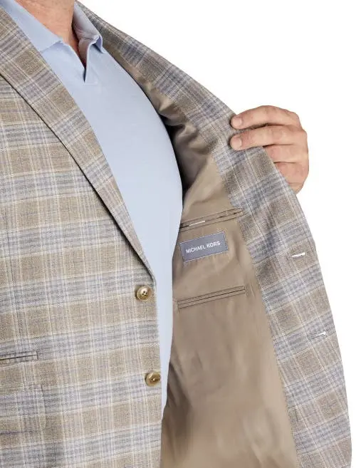 Michael Kors Plaid Sport Coat - Tan