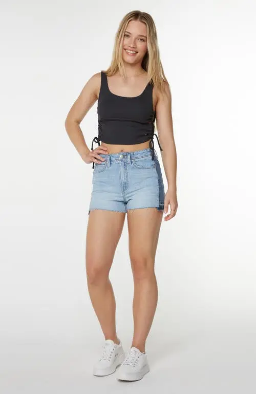 Roxy Surf Stoked Crop Rib Tank - Phantom Solid