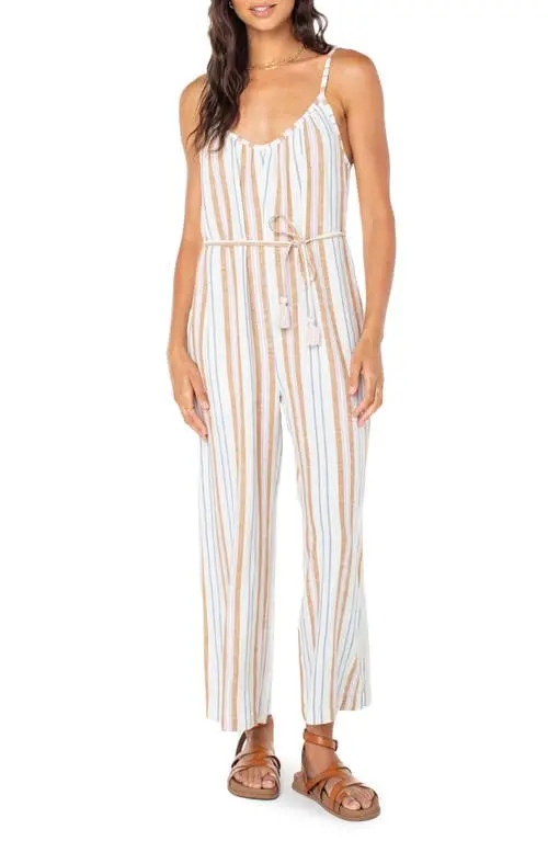 Roxy Gale Stripe Linen Blend Jumpsuit - Tigerlily Porto Stripe