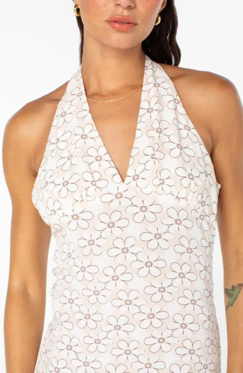 Roxy Ocean Boulevard Floral Halter Minidress