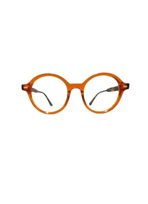TRIBAL ËYËS Topaz Round 48mm Eyeglasses - Orange