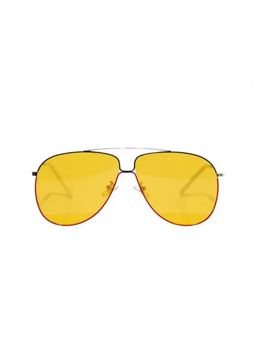 TRIBAL ËYËS Highlife 58mm Aviator Sunglasses - Yellow
