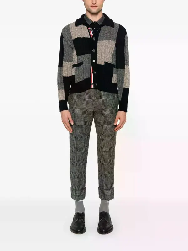 Thom Browne Patchwork Cable-knit Cardigan