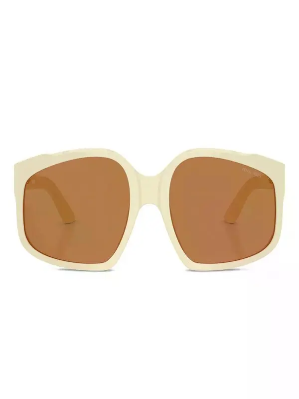 Miu Miu Ombre Sculpted Sunglasses - Neutrals
