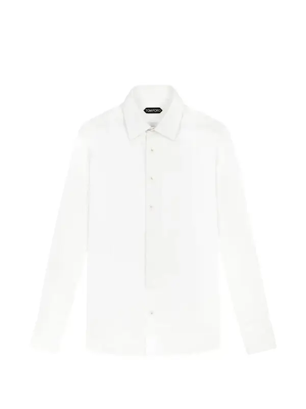 TOM FORD Cocktail Voile Slim Fit Evening Shirt - Alabaster