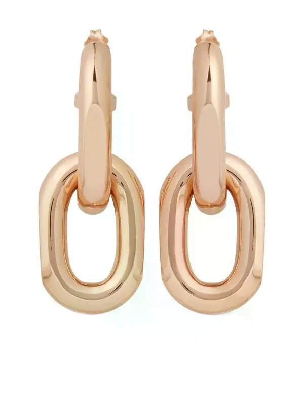 Rabanne Double Xl Link Dangle Earrings - Pink