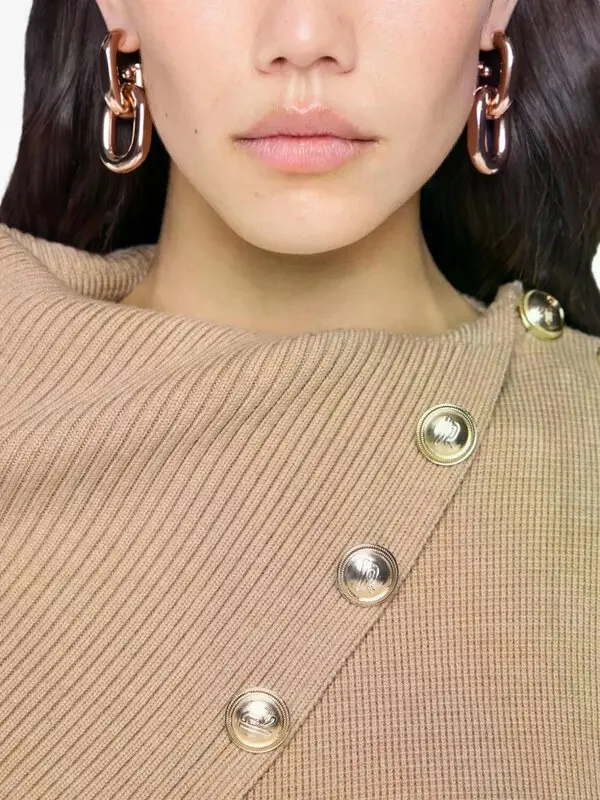 Rabanne Double Xl Link Dangle Earrings - Pink