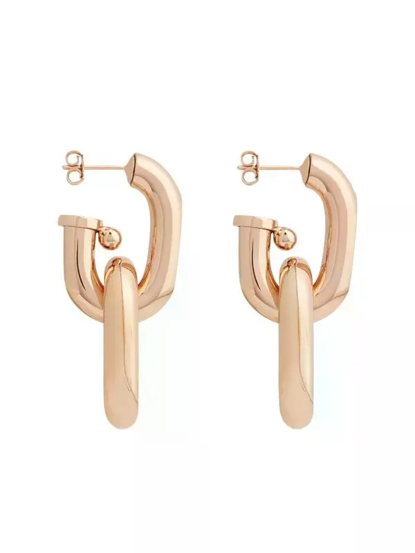 Rabanne Double Xl Link Dangle Earrings - Pink