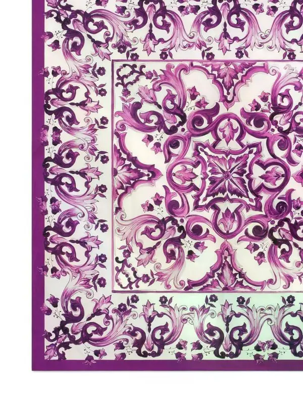 Dolce & Gabbana Majolica-print Scarf - Purple