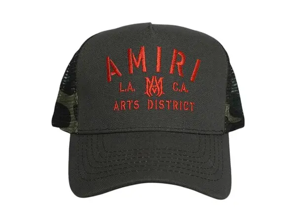 Amiri Stencil Trucker Hat - Military Green