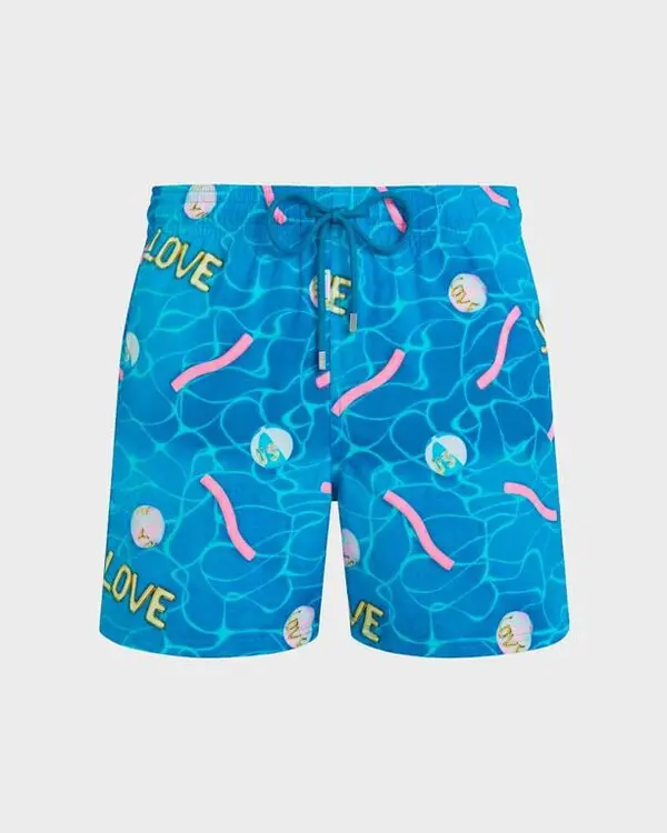 Vilebrequin Side Ways X Joel Mesler Moorise Stretch Swim Shorts - Blue