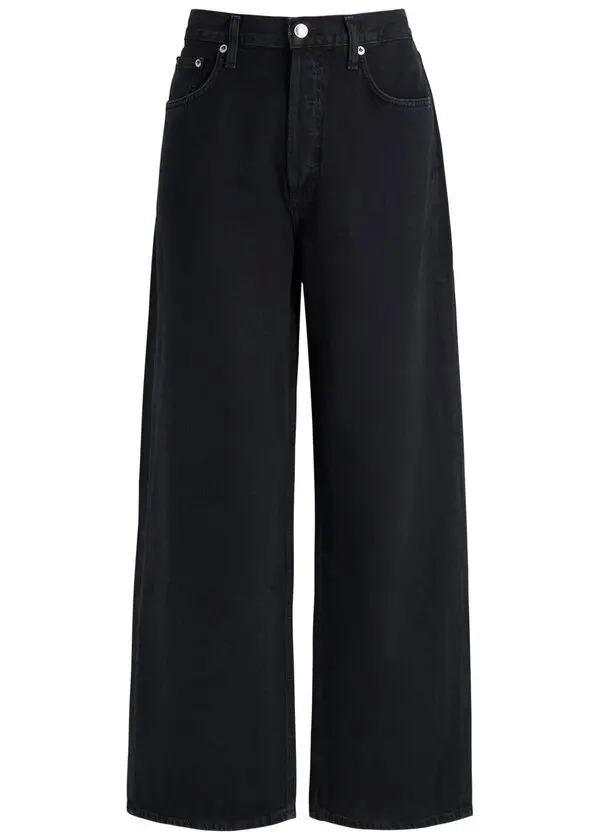AGOLDE Low Slung Baggy Wide-leg Jeans - Black