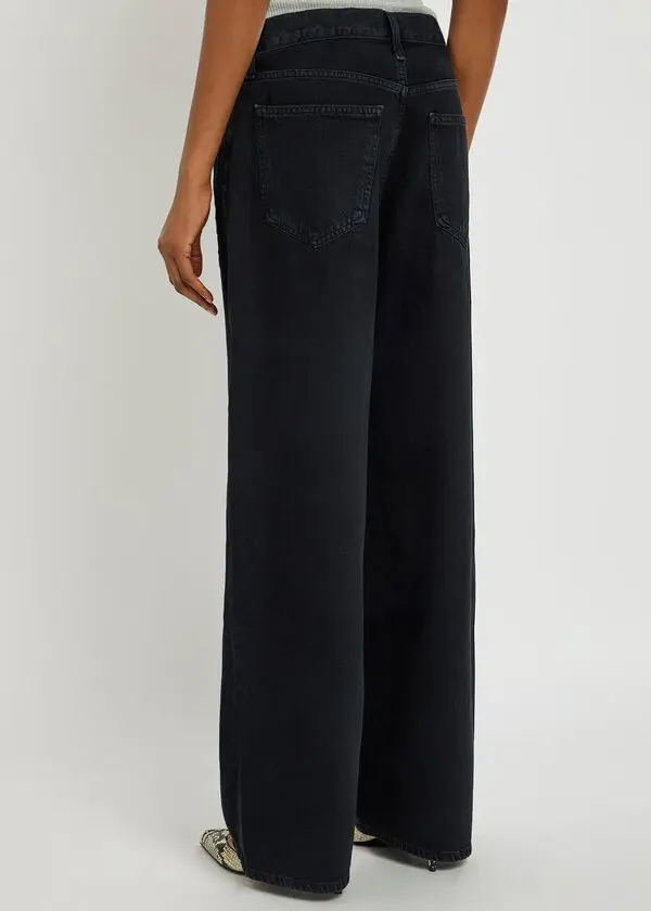 AGOLDE Low Slung Baggy Wide-leg Jeans - Black
