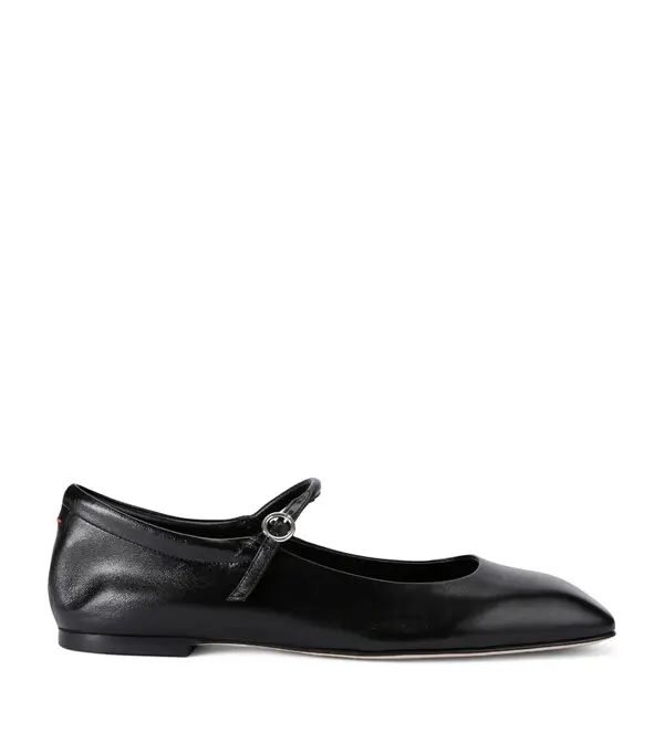 AeydĒ Leather Uma Mary Jane Flats - Black