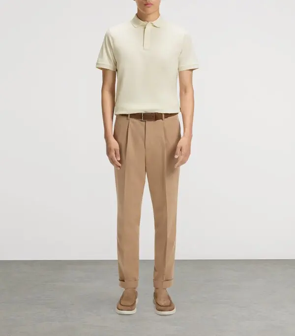 BOSS Cotton Regular-fit Polo Shirt - White